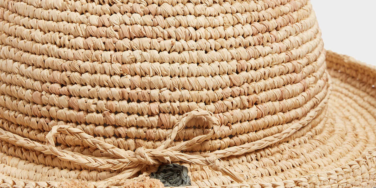 Edene hat in raffia with cherry motifs • Bonpoint