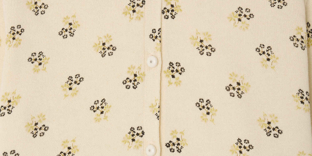 Lume round neck cardigan in organic cotton • Bonpoint