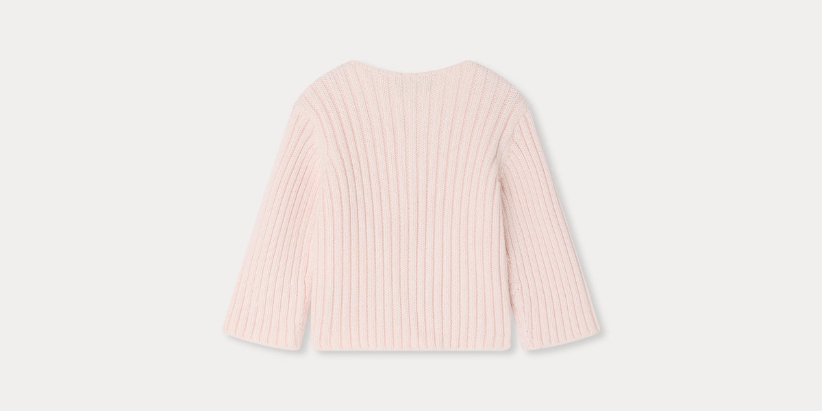 Esil round neck cardigan in organic cotton and cashmere • Bonpoint